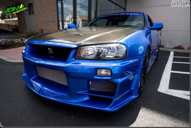 Blue R34 GTR on Tenzo-R | de autos cars